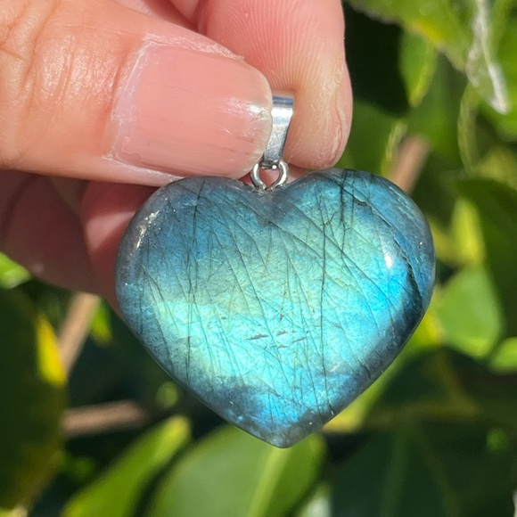 Jewelry | Stainless Steel Labradorite Heart Pendant | Poshmark